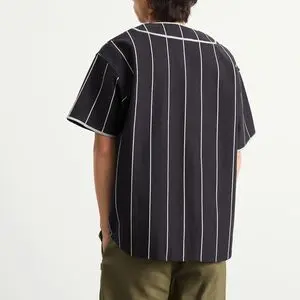 WTAPS Stripe Baseball Shirt - Navy