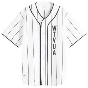 WTAPS Stripe Baseball Shirt - White