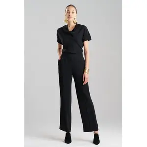 Natori Stretch Crepe Side Zip Trouser