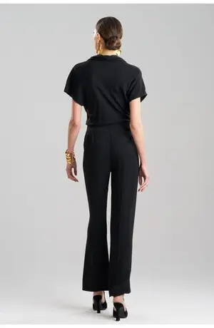 Natori Stretch Crepe Side Zip Trouser