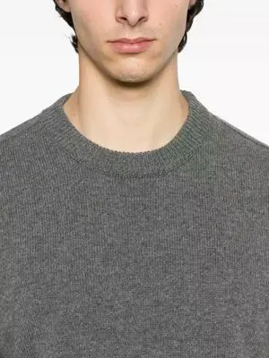 Stone Island Crew-neck Sweater With Logo Patch - Grey
