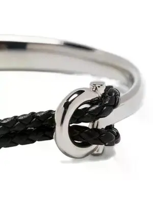 FERRAGAMO Braided Leather Bracelet