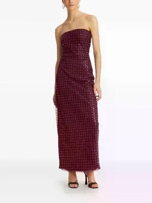 ROTATE BY BIRGER CHRISTENSEN Sequin-embellished Maxi Dress - Red