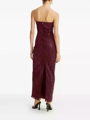 ROTATE BY BIRGER CHRISTENSEN Sequin-embellished Maxi Dress - Red