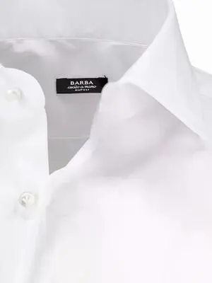 BARBA NAPOLI Long-sleeve Button-down Shirt - White