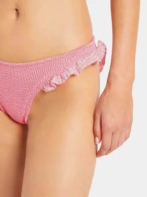 Hunza G Seersucker Gingham Bandeau Bikini