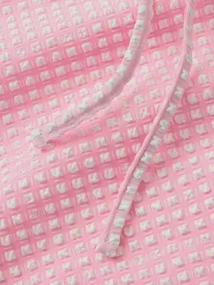 Hunza G Gingham Seersucker Scrunchie - Milkshake Gingham