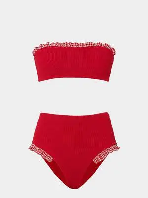 Hunza G Peggy Bikini - Red Gingham