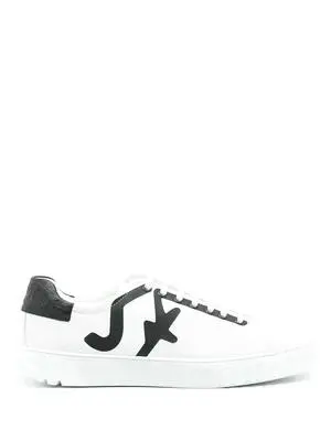 FERRAGAMO Sf Leather Lace-up Trainers - White