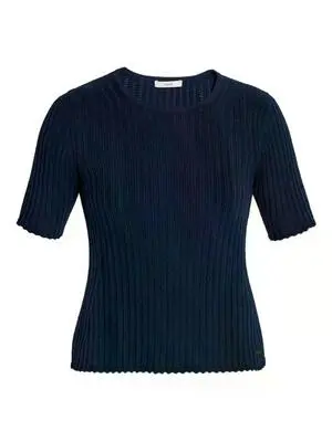 Erdem Ribbed Short-sleeve Top