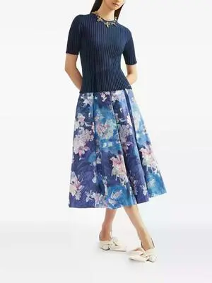 Erdem Ribbed Short-sleeve Top