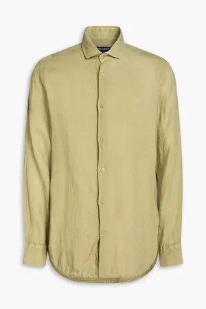 Frescobol Carioca Antonio Linen Shirt - Sage Green