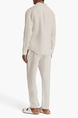 Frescobol Carioca Telles Striped Linen Shirt - Ecru