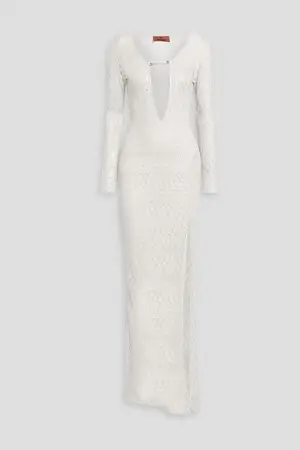 Missoni Embellished Metallic Crochet-knit Maxi Dress