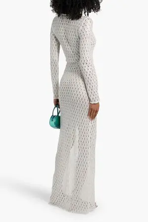 Missoni Embellished Metallic Crochet-knit Maxi Dress