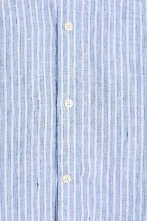 Frescobol Carioca Telles Striped Linen Shirt - Light Blue