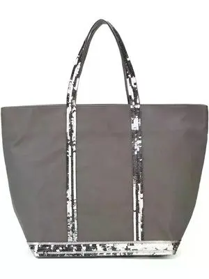 Vanessa Bruno Sequin Trim Shopping Tote - Grey