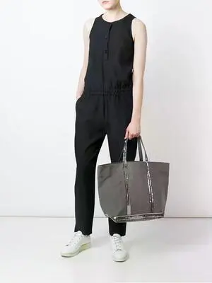 Vanessa Bruno Sequin Trim Shopping Tote - Grey