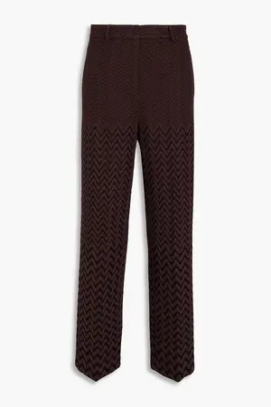 Missoni Jacquard-knit Wide-leg Pants - Chocolate