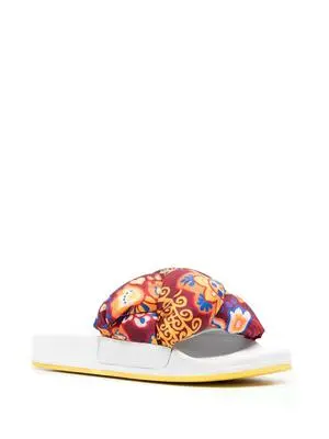 La DoubleJ Treccia Embroidered Slides