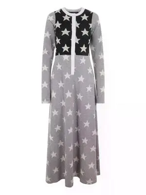 REWARD IF FOUND Star-print Button-front Dress