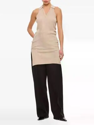 QUIRA Ribbed Side-slit Tank Top