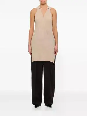 QUIRA Ribbed Side-slit Tank Top