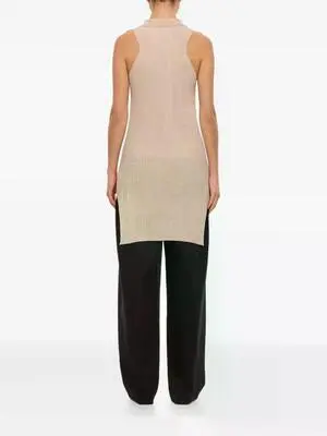 QUIRA Ribbed Side-slit Tank Top