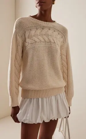 Merlette Serin Pima Cotton Sweater - Off-white