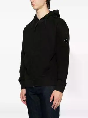 C.P. COMPANY Hooded Zip-up Sweatshirt - Black