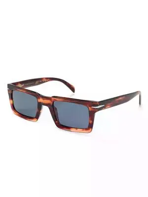 DB EYEWEAR BY DAVID BECKHAM Horn-effect Rectangle Sunglasses