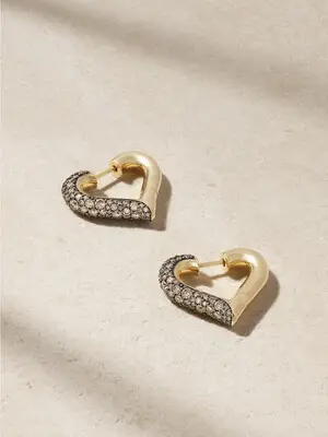 LUCY DELIUS Chubby Love Diamond Earrings - Gold