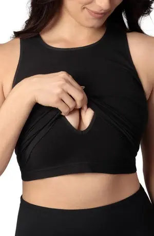 KINDRED BRAVELY Busty Sublime Maternity & Nursing Longline Bra Top - Black