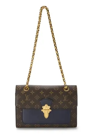 LOUIS VUITTON Monogram Canvas Victoire Shoulder Bag - Navy