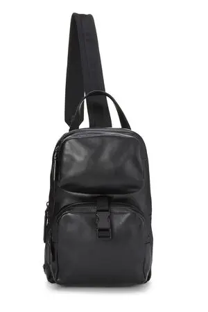 Prada Leather Sling Backpack - Black