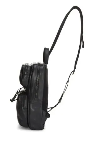 Prada Leather Sling Backpack - Black