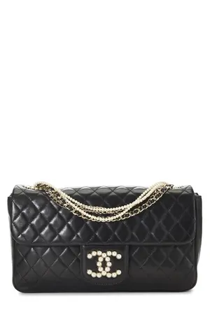 CHANEL Quilted Lambskin Westminster Pearl Flap Bag