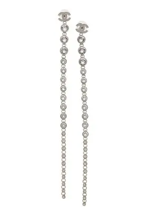 CHANEL Crystal 'CC' Dangle Earrings