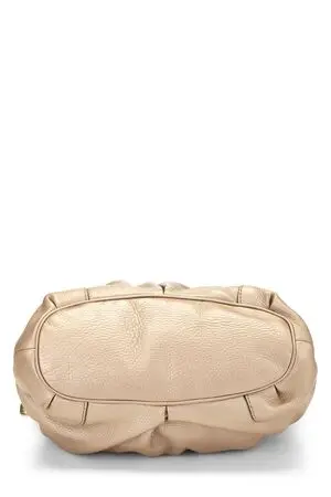 Gucci Metallic Leather Zip Sukey Handbag