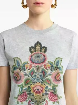 Etro Paisley-print T-shirt - Grey