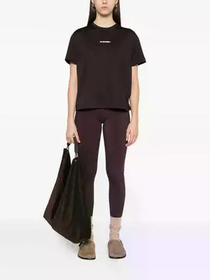 JIL SANDER Logo-appliqué T-shirt - Brown