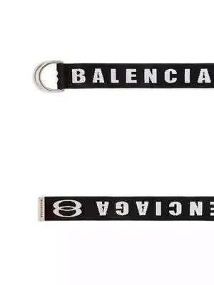 Balenciaga Logo-lettering Double-ring Belt