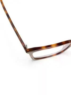 Saint Laurent Tortoiseshell Square-frame Glasses - Brown
