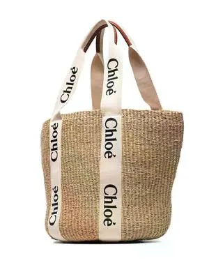 Chloé Large Woody Basket Tote - Neutrals