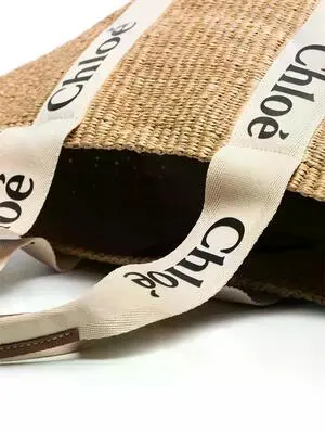 Chloé Large Woody Basket Tote - Neutrals
