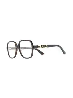 Gucci Square Frame Tortoiseshell Glasses