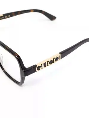 Gucci Square Frame Tortoiseshell Glasses
