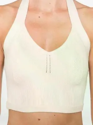 Wardrobe.NYC Cotton Halterneck Top - Neutrals