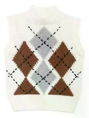 Ermanno Scervino Diamond-pattern Sleeveless Sweater