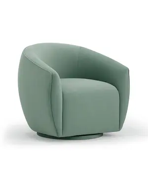 TOV FURNITURE Jordan Velvet Swivel Chair - Sea Blue
